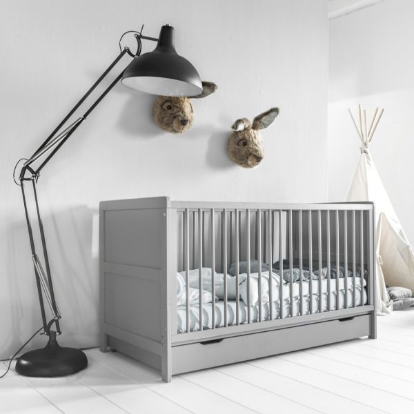 Convertible cot bed 140x70 | Milenne | Grey ️Petite Amelie