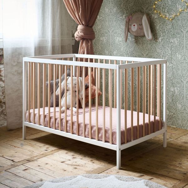 Cot 60x120 cm «HETRE» in Walnut colour ️ Petite Amélie