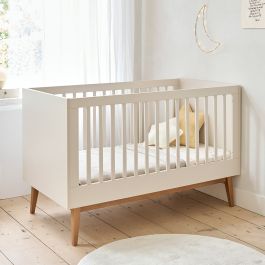 Wooden cot 70x140 cm «Amande» in oatmeal ️ Petite Amélie