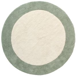 Off-white & Green Circle Rug ⌀110 cm ️ Petite Amélie