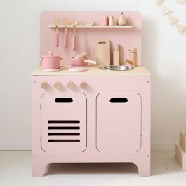 Pink wooden toy kitchen| incl 13-piece set ️ Petite Amélie